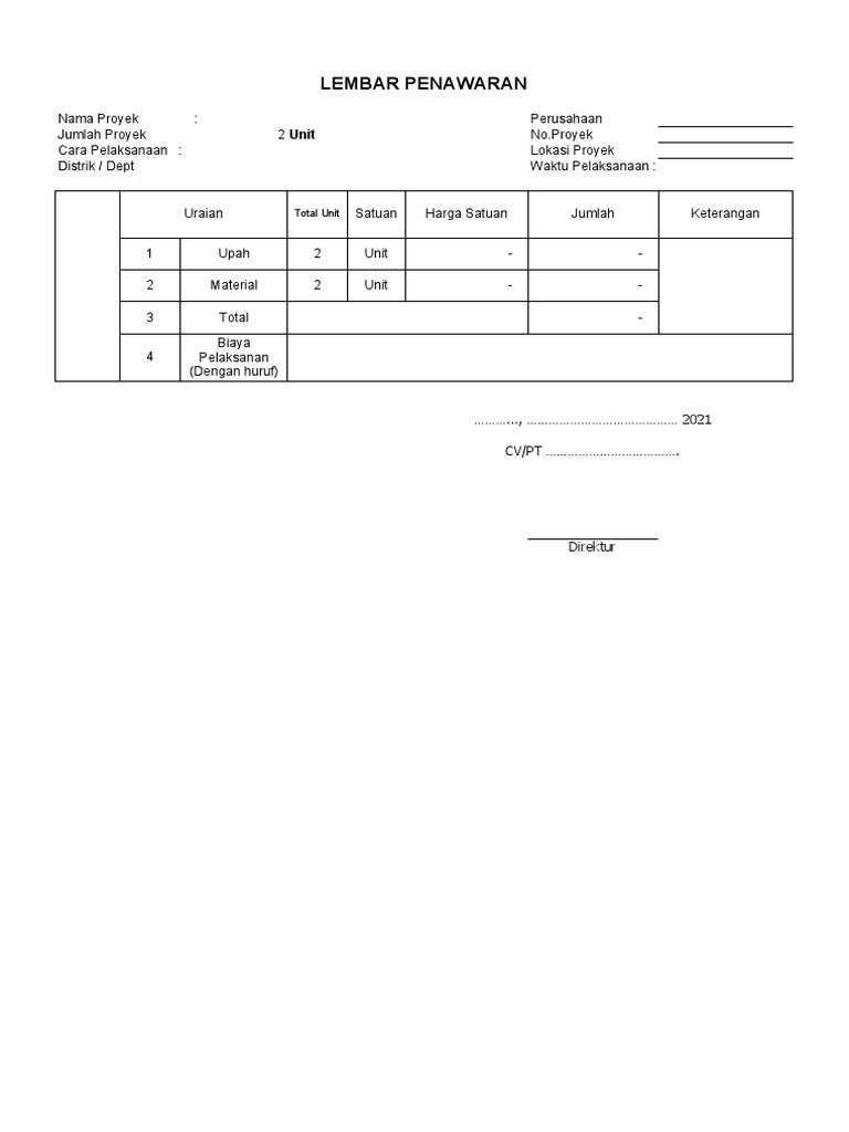 BOQ Mess 6 Pintu Nursery | PDF