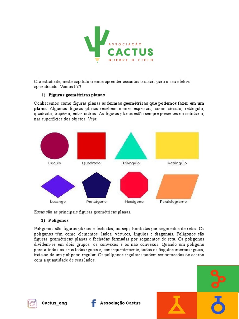 Principais Figuras Geométricas Planas: Polígonos, Triângulos e ...