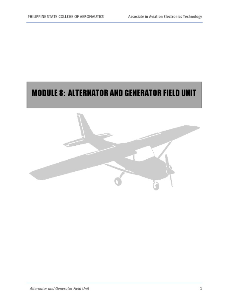 Aircraft Electrics - Alternator and Generator Field | PDF | Electric ...