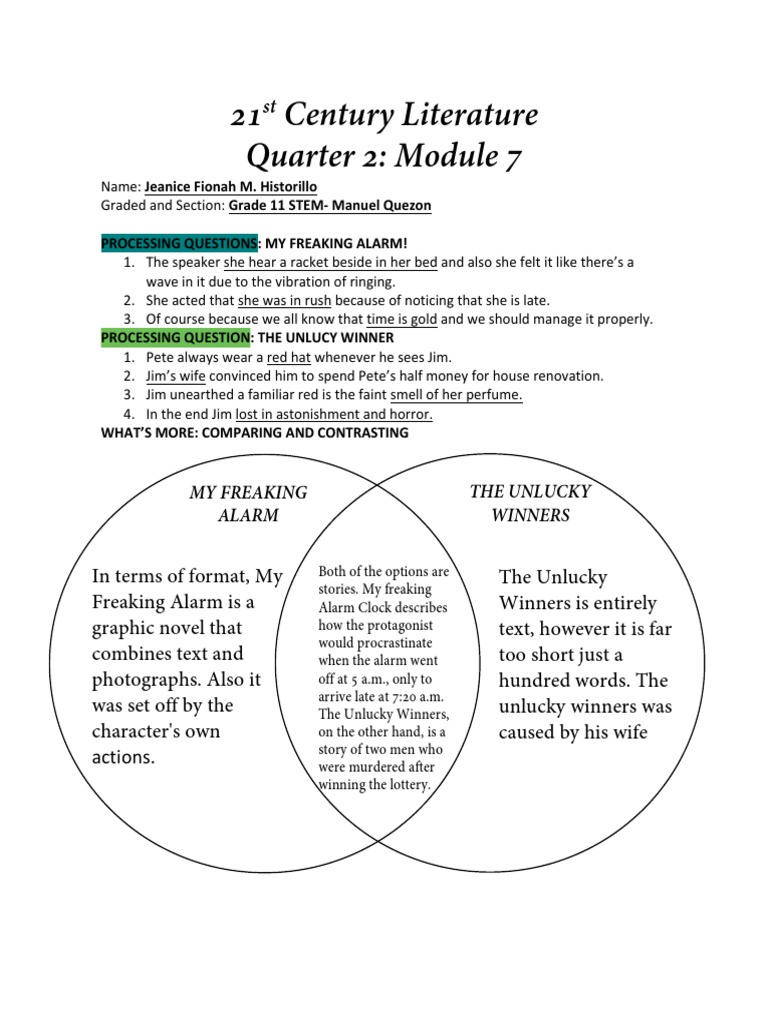 21st Century Literature Module 7 | PDF | Novels