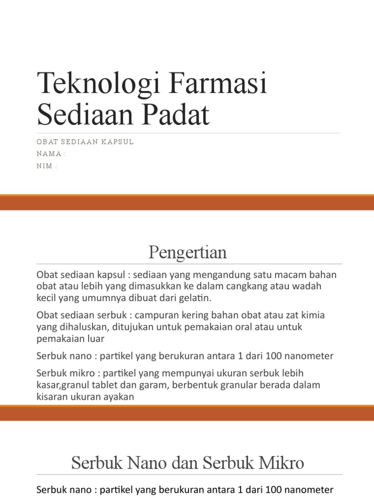 Obat Sediaan Kapsul | PDF