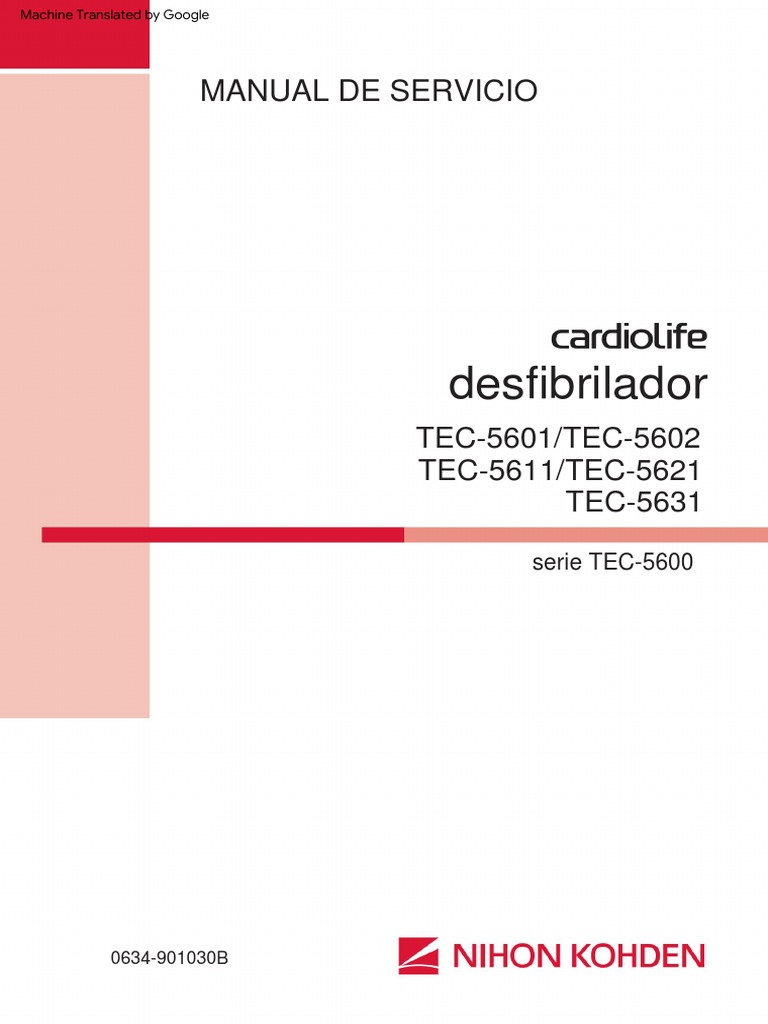 Nihon Kohden TEC-5600 Defibrillator - Service Manual - Compressed-1-144 ...