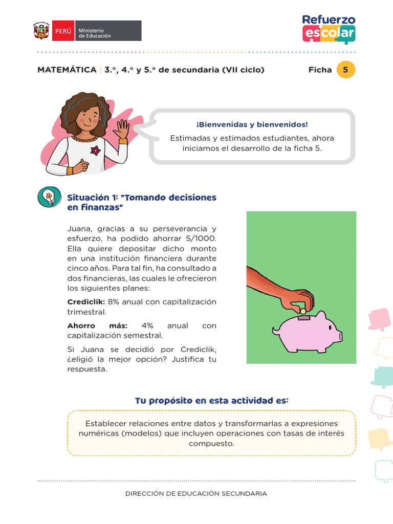 5 Ficha Matemática VII PDF | PDF