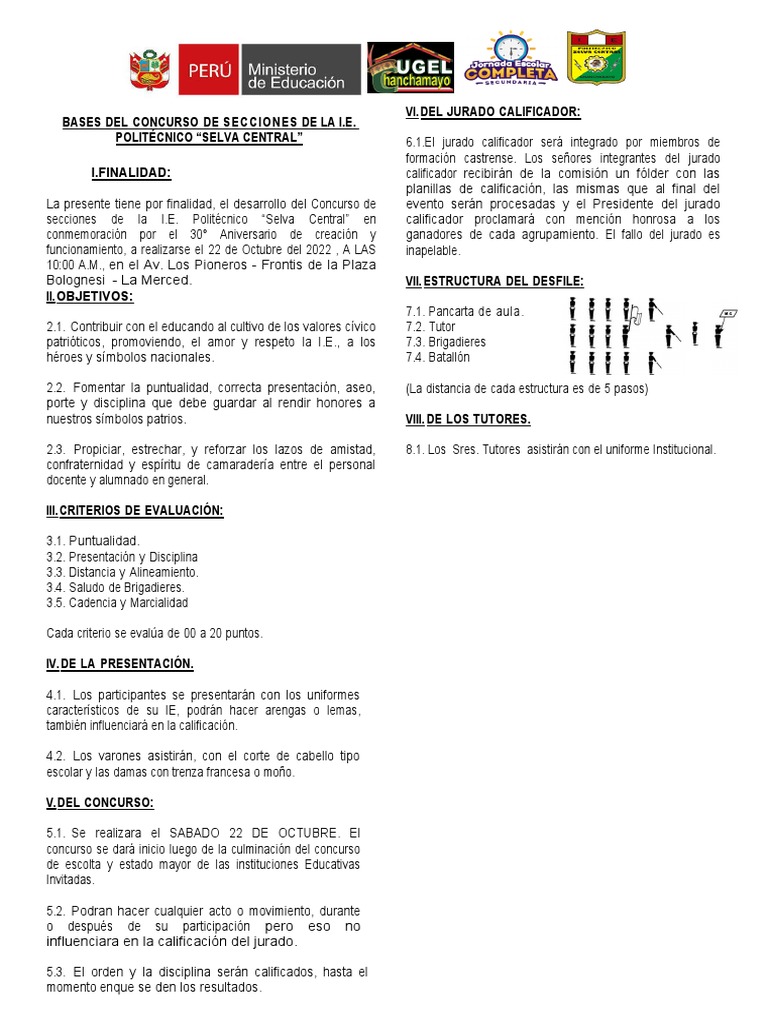 Bases Desfile Secciones | PDF