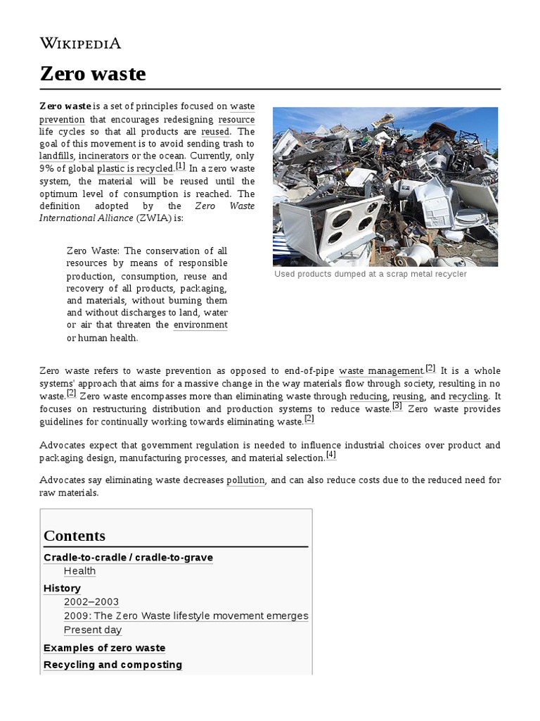 Zero Waste | PDF | Recycling | Waste