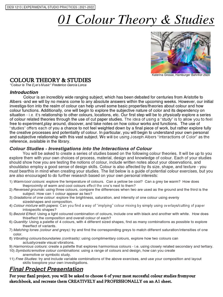 Colour Theory Exploration and Studies | PDF | Color | Theory