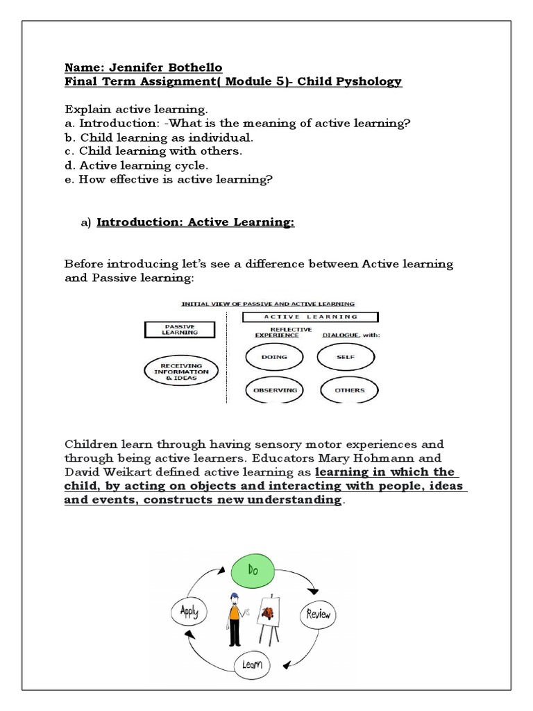 Final Assignment 5 Child Psychology | PDF