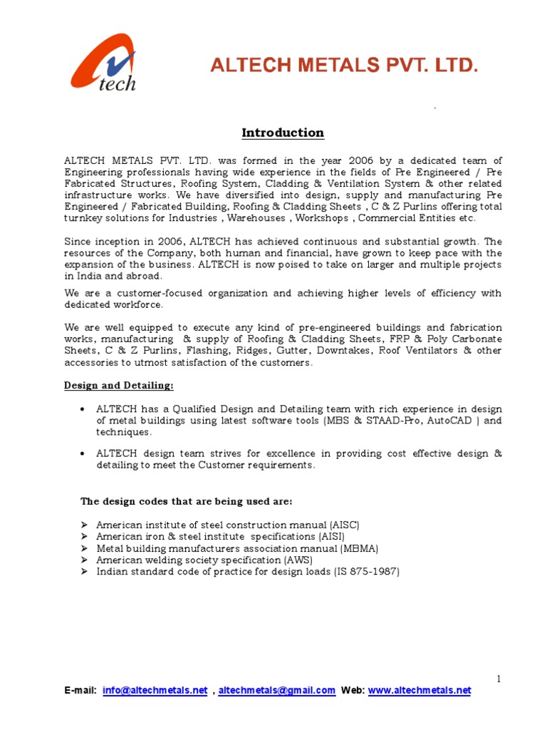 An Introduction to ALTECH METALS PVT. LTD.: A Leading Provider of Pre ...