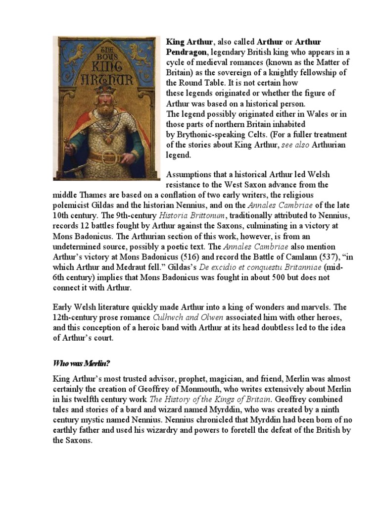 King Arthur | PDF | King Arthur | Merlin