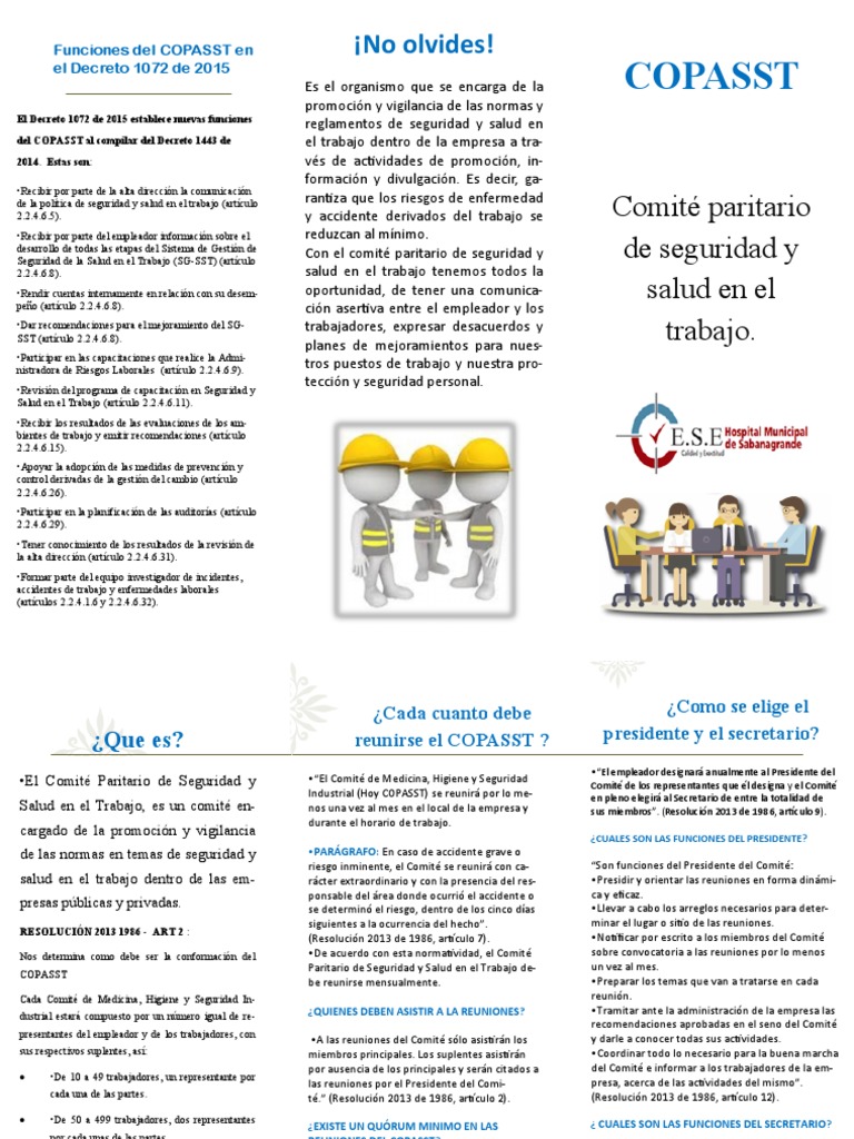 Folleto de COPASST | PDF | Quórum