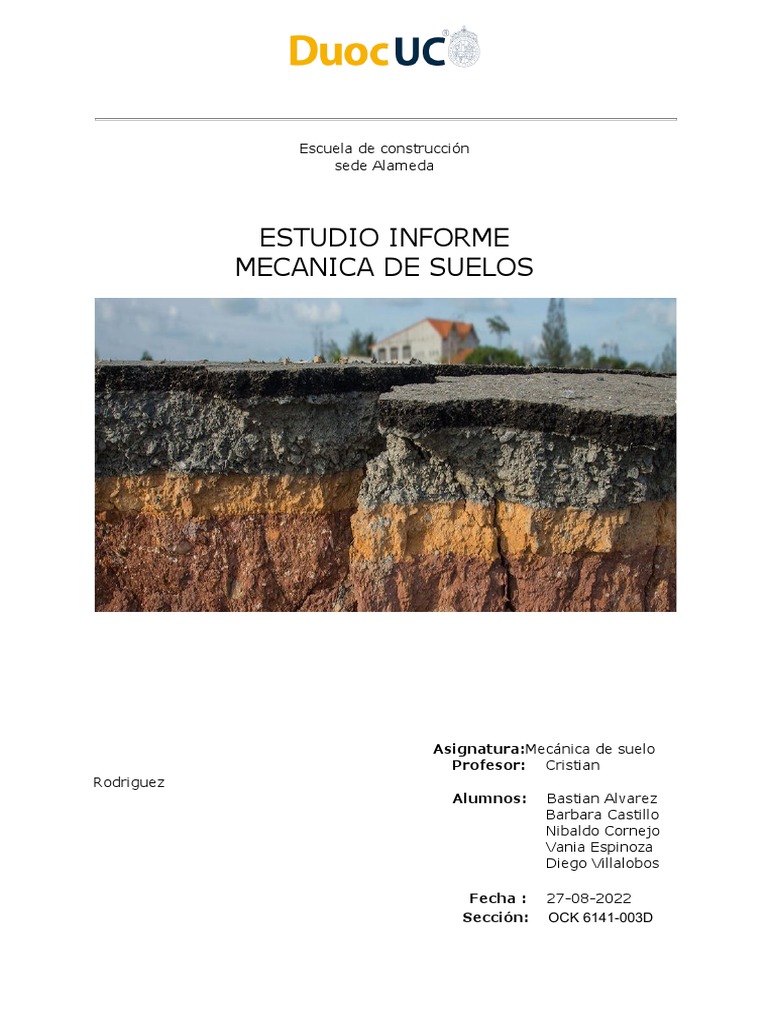 Informe Mecánica de Suelo | PDF | Suelo | Color