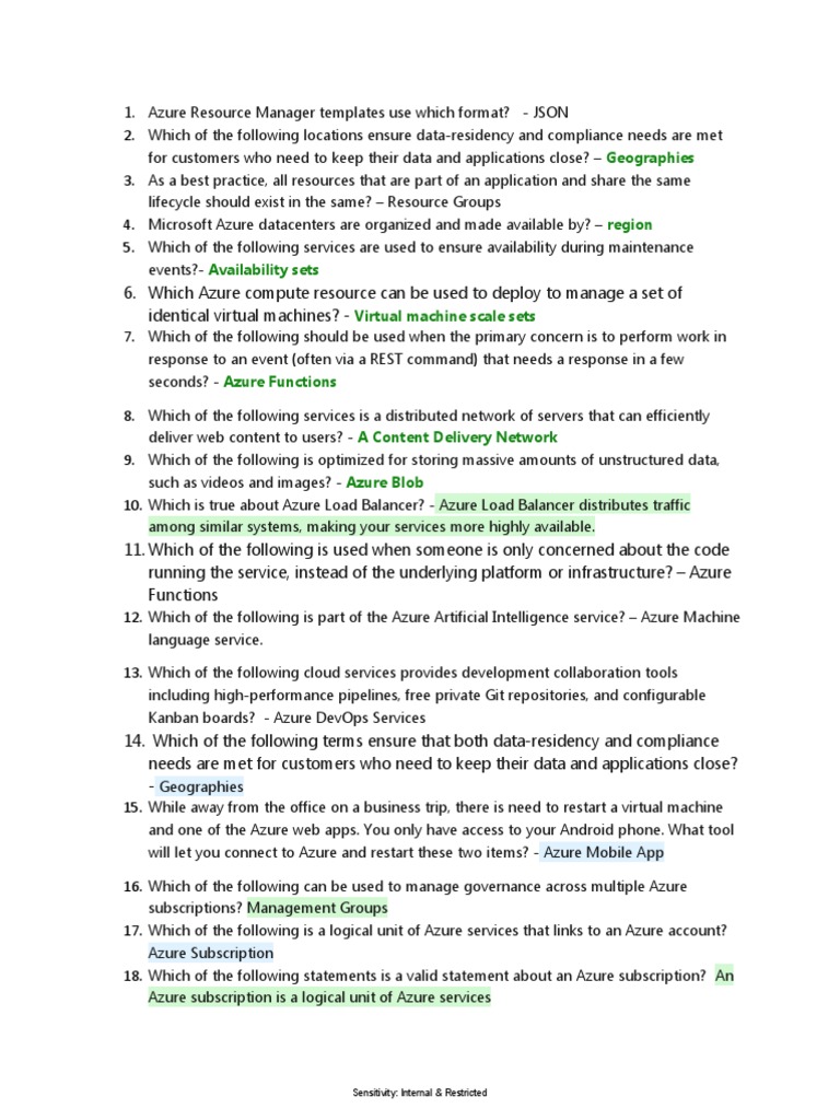 Geographies: Sensitivity: Internal & Restricted | PDF | Cloud Computing | Microsoft Azure