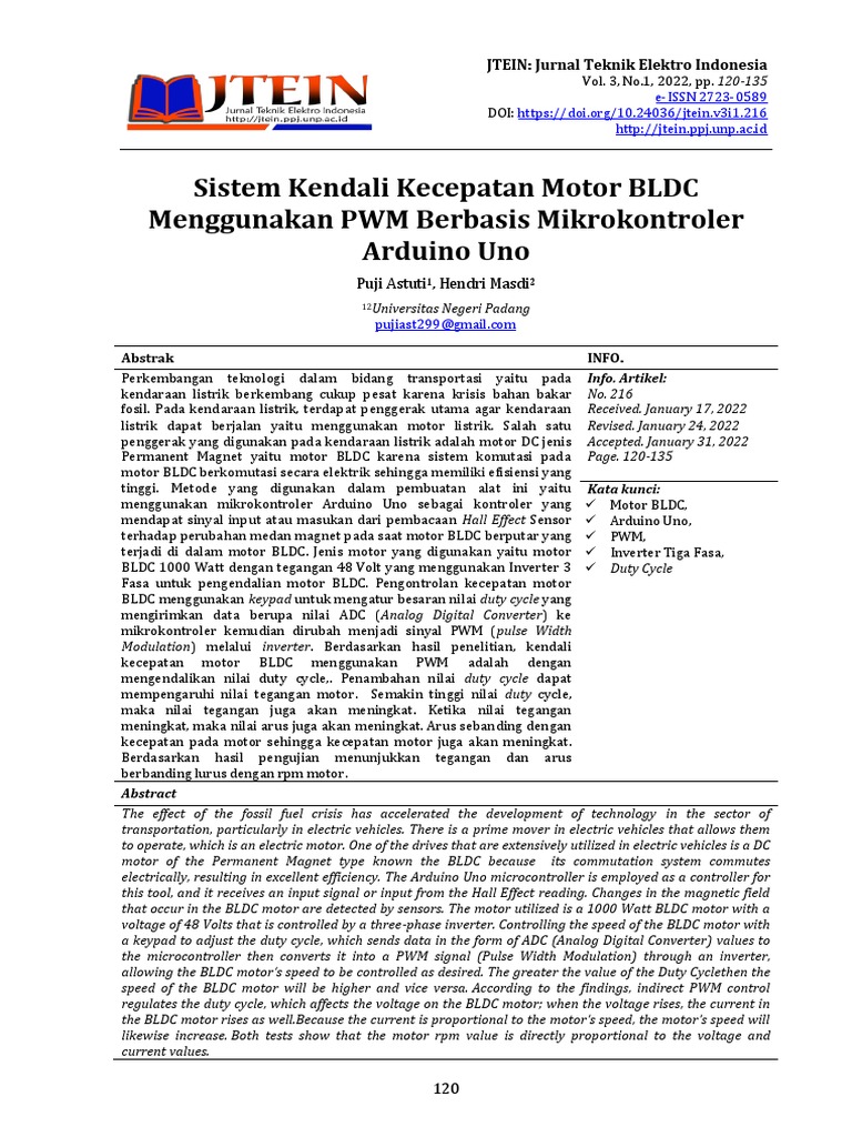 Sistem Kendali Kecepatan Motor DC Berbasis Arduino Uno | PDF Sistem Kendali Kecepatan Motor DC Berbasis Arduino Uno | PDF