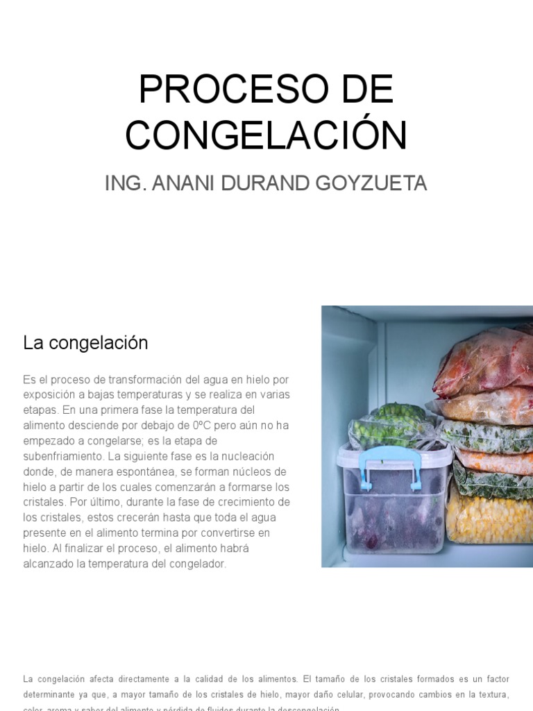 Proceso de Congelación | PDF | Agua | Congelación