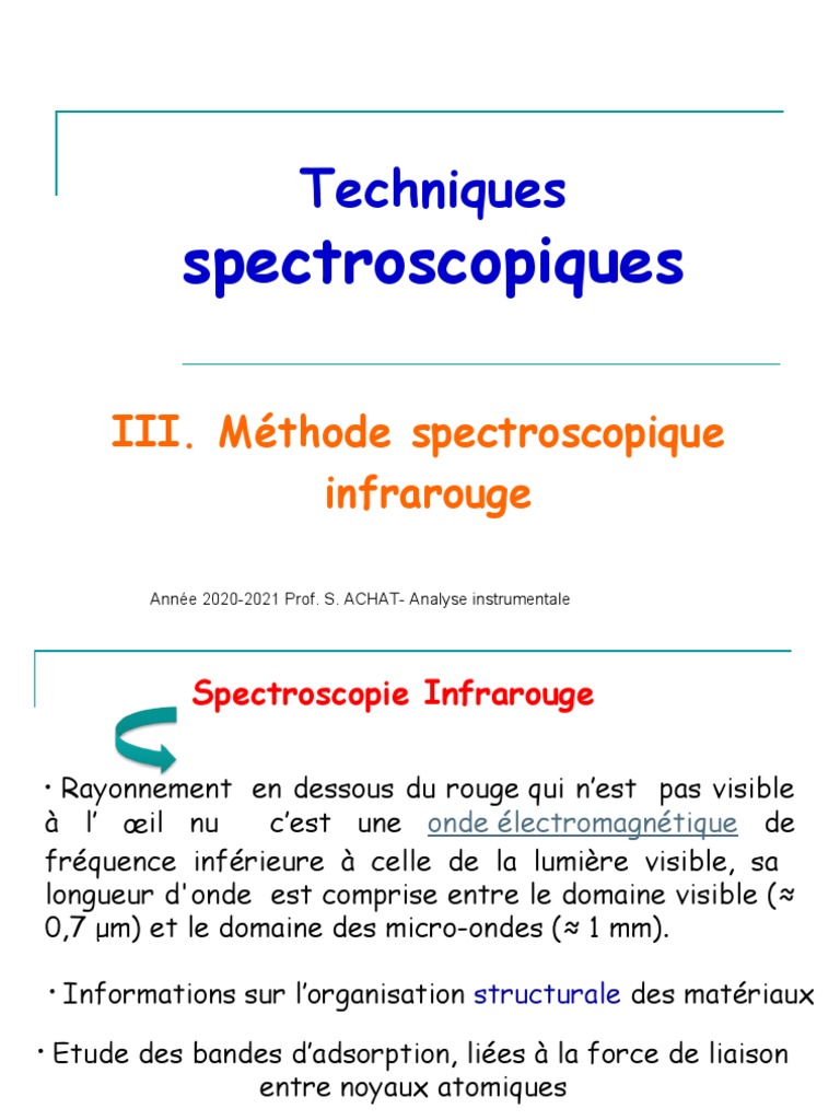 Introduction À Linfrarouge | PDF | Infrarouge | Spectroscopie infrarouge