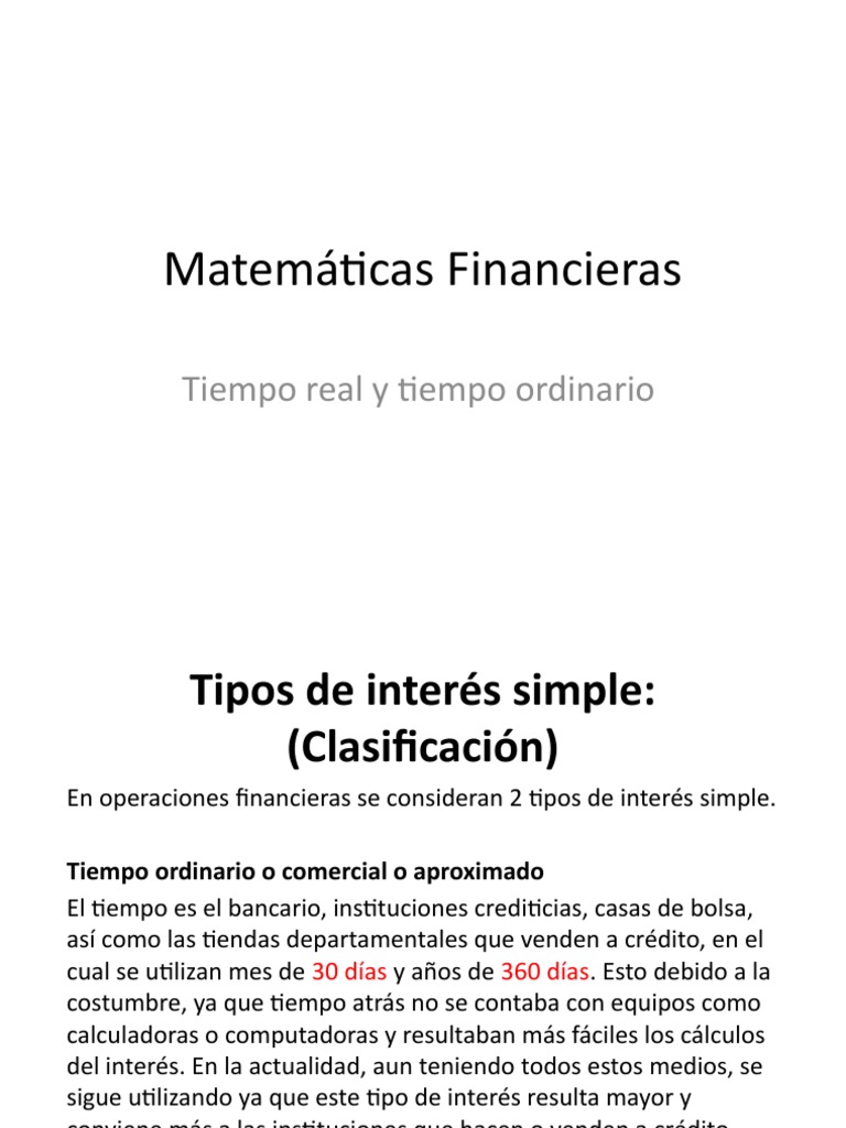 Conceptos básicos de intereses simples y su aplicación | PDF | Interés ...