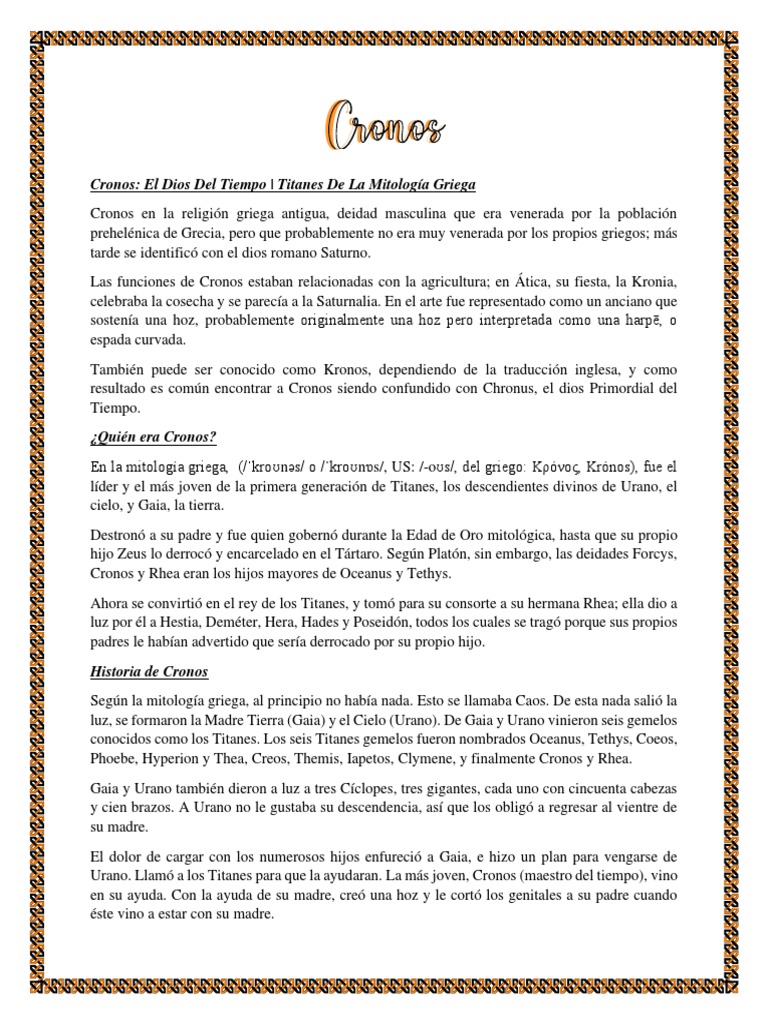 Cronos | PDF