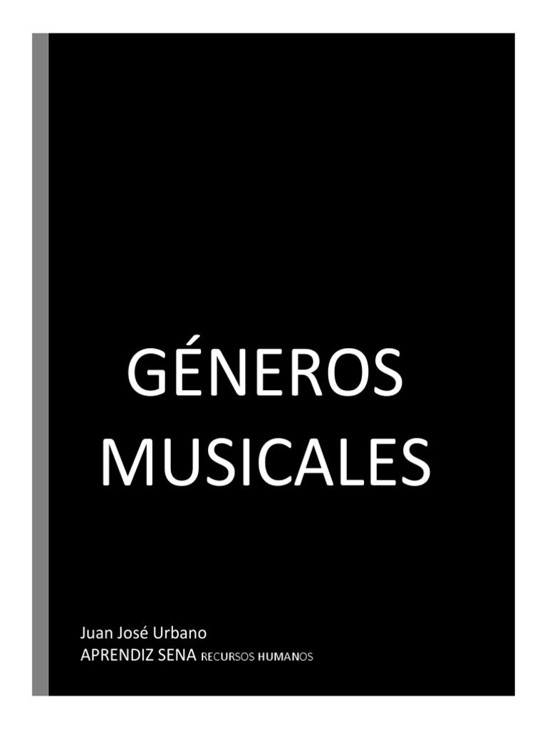 Tipos de Géneros Musicales | PDF | La música rock | Música pop