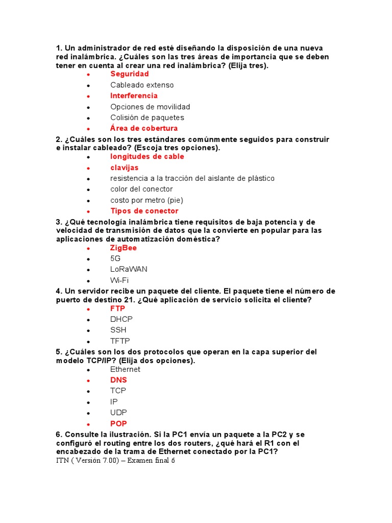 Final | PDF | Protocolos de internet | Enrutador (Computación)