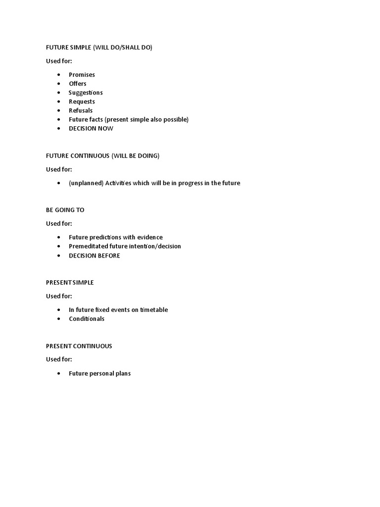 Future Tenses | PDF