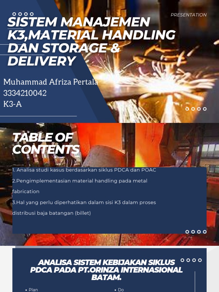 Sistem Manajemen k3, Material Handling Dan Storage & Delivery | PDF ...