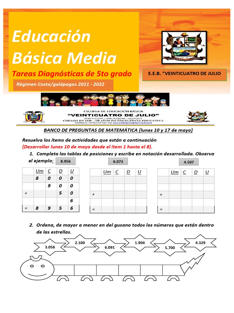 Cuadernillo de 5to Grado - Banco de Preguntas | PDF | Islas Galápagos ...