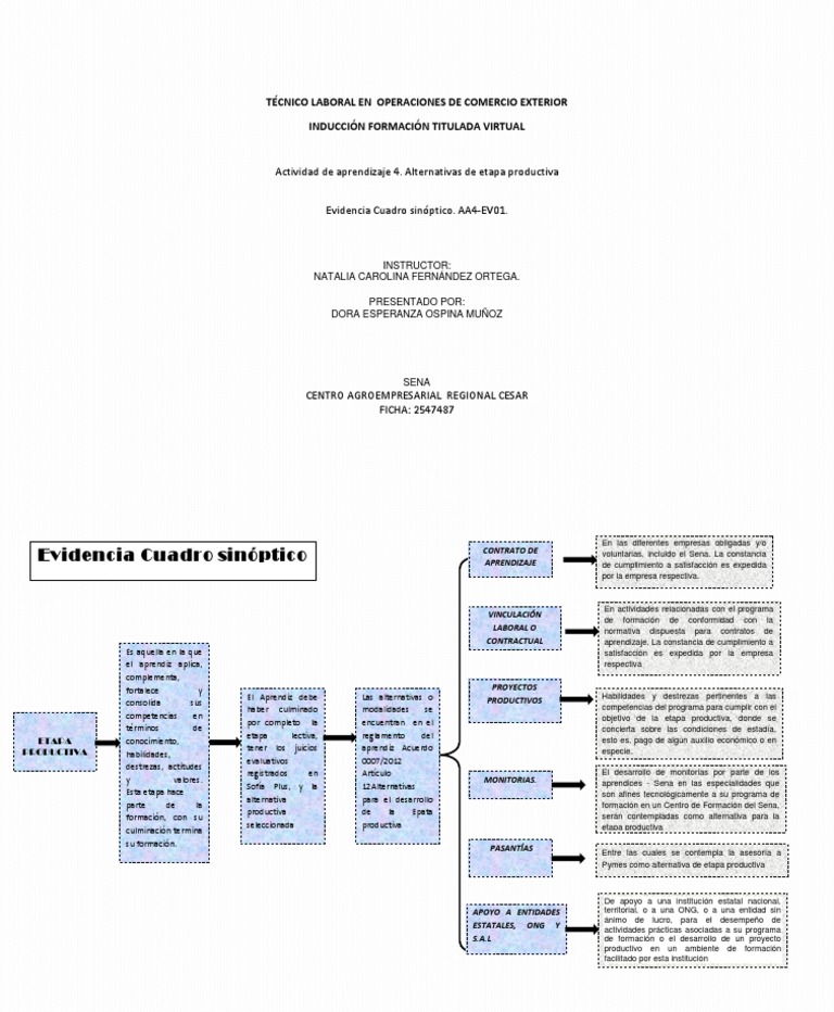 Evidencia Cuadro Sinóptico. AA4-EV01 | PDF | Economias