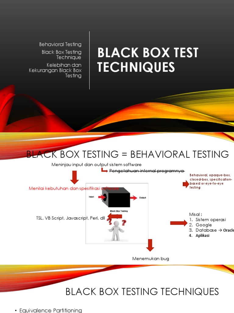 Keuntungan dan Batasan Teknik Pengujian Kotak Hitam (Black Box Testing ...