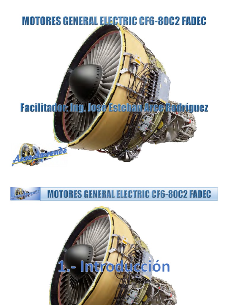 Motor CF6-80C2: Características y Control FADEC | PDF | Rodamiento ...
