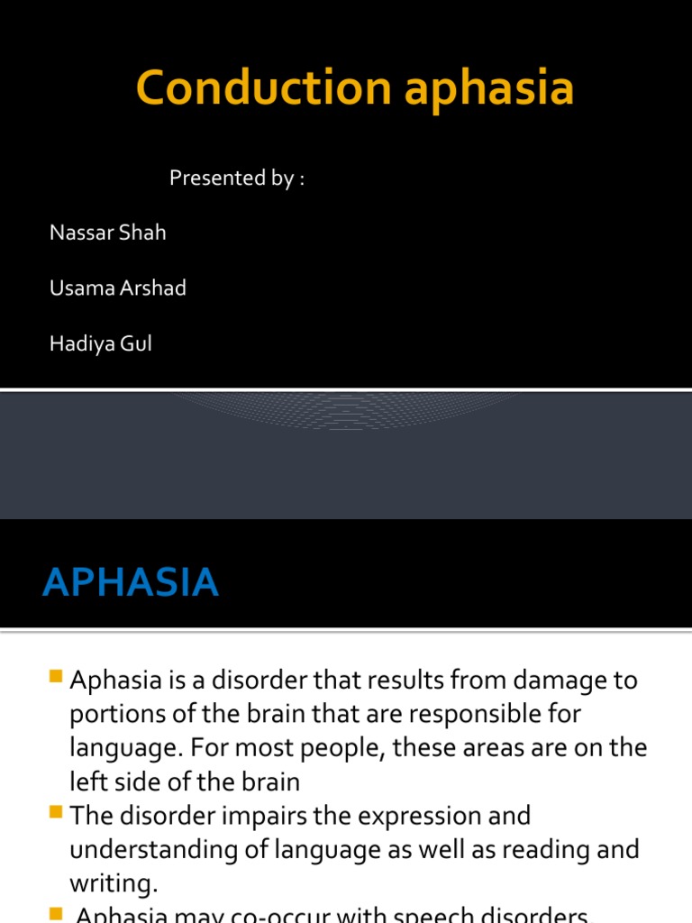 Aphasia | PDF | Aphasia | Speech
