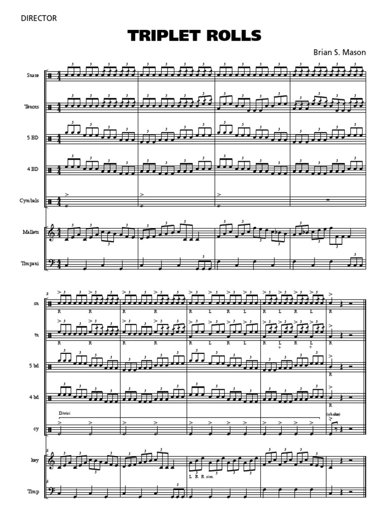 Triplet Rolls | PDF | Music Production | Musical Instruments