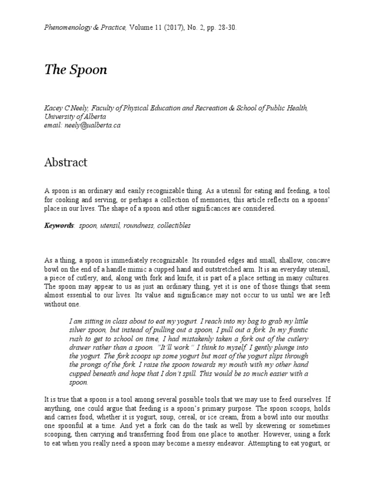 The Spoon | PDF | Spoon | Cooking