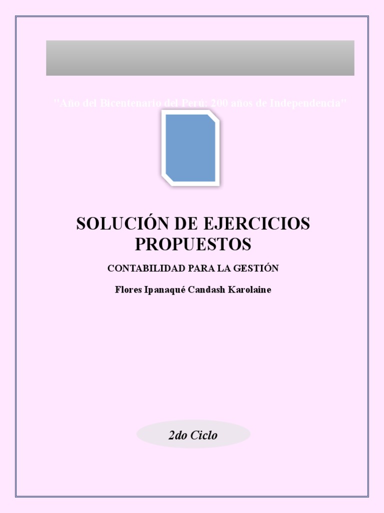 Solucion Ejercicios Semana 7 Partida Doble | PDF