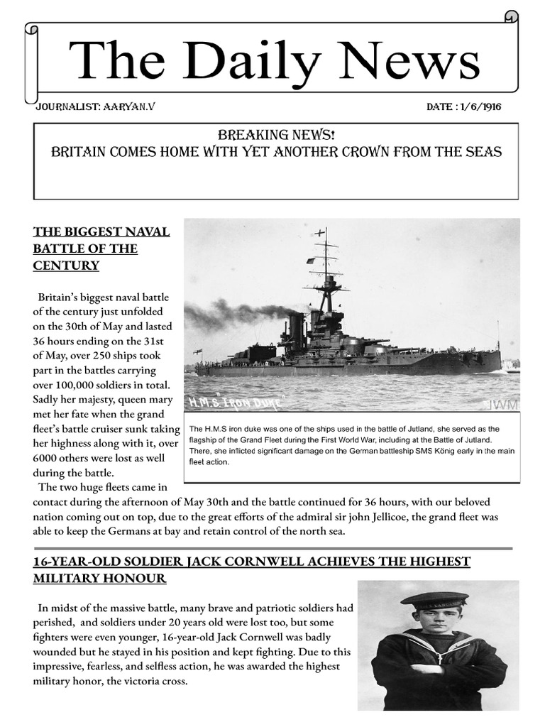 Battle of Jutland Newspaper | PDF