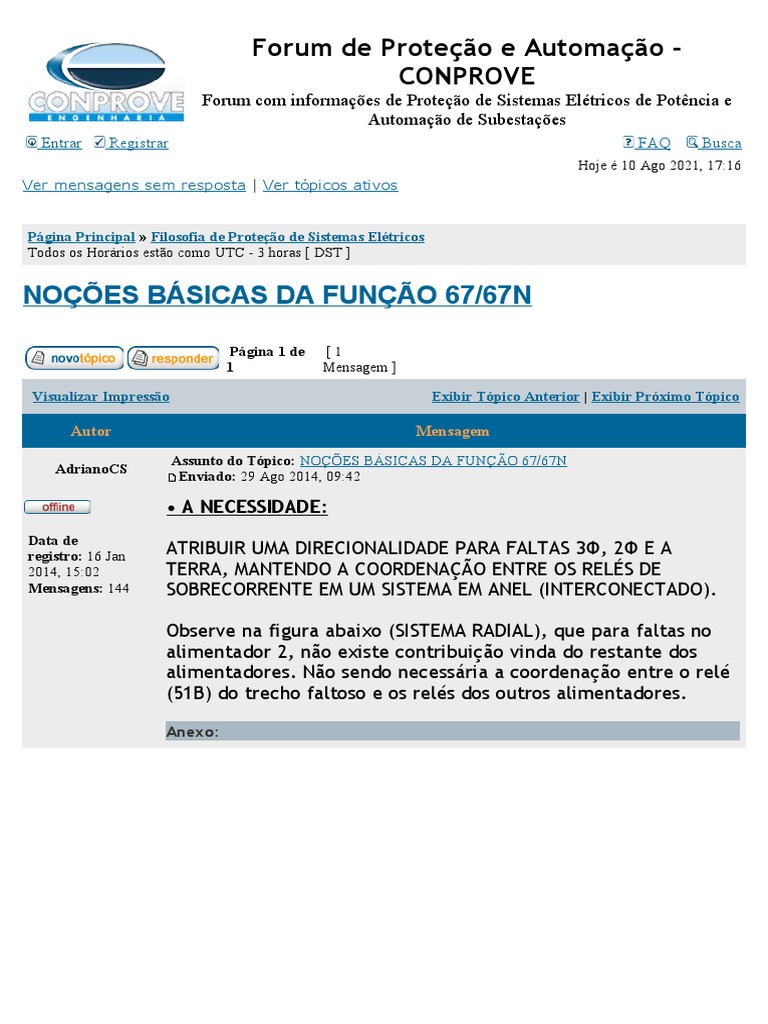 ANSI 67 - Proteção Direcional Sobrecorrente | PDF | Relé | Torque