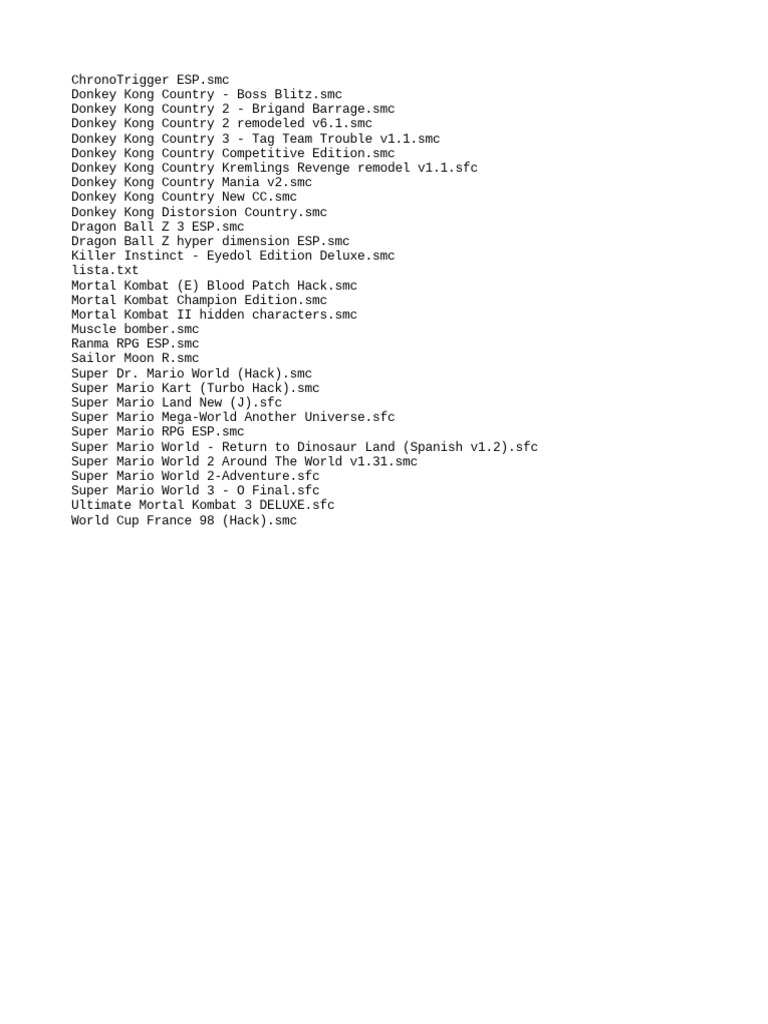 Super Nintendo - Romhacks | PDF