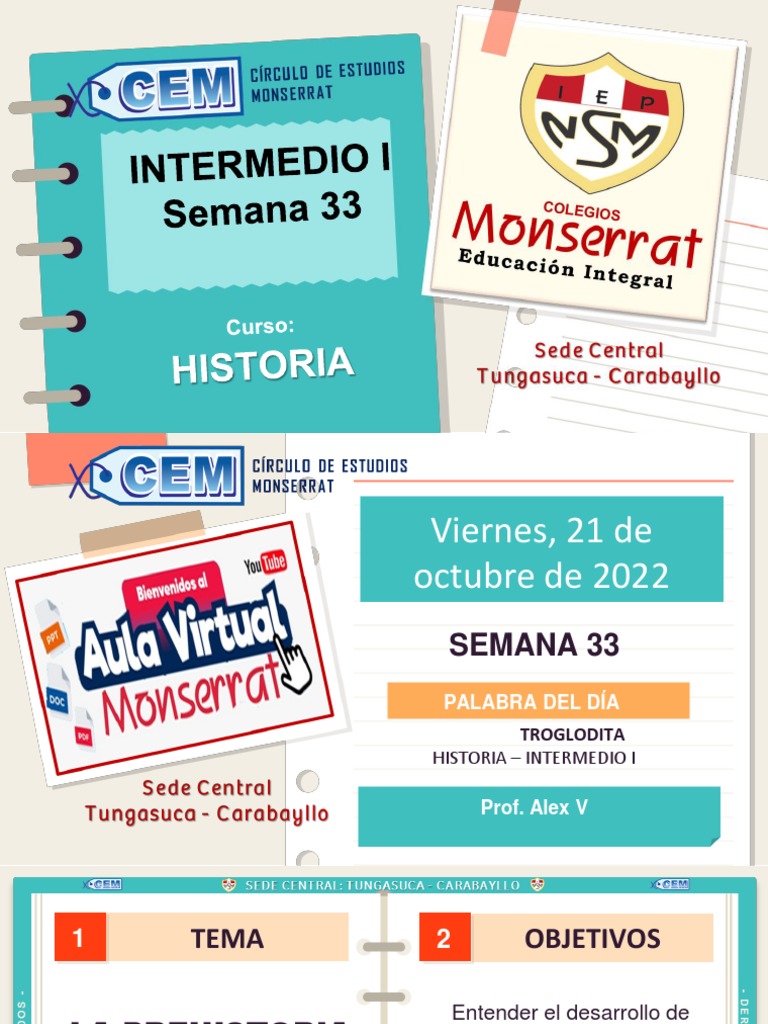 Cem Int 1 - Historia - PPT - Sem33 | PDF