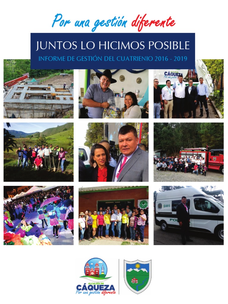 Informe de Gestión 2016-2019 Cáqueza | PDF | Alcantarillado ...