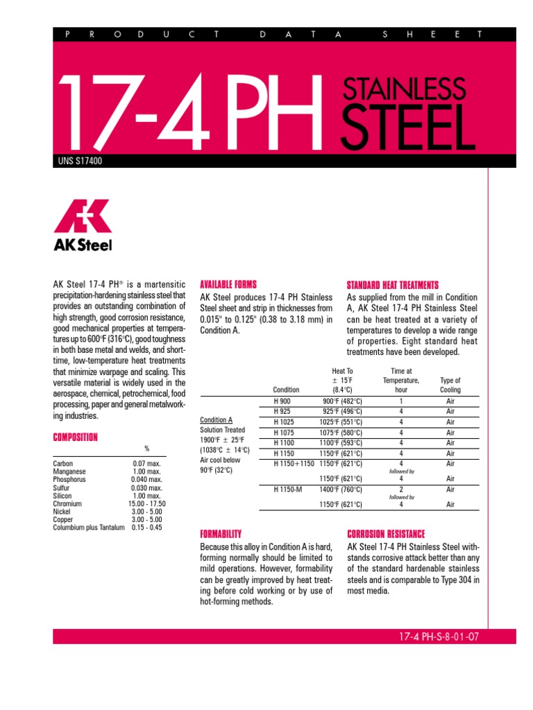 17-4 PH Data Sheet | PDF