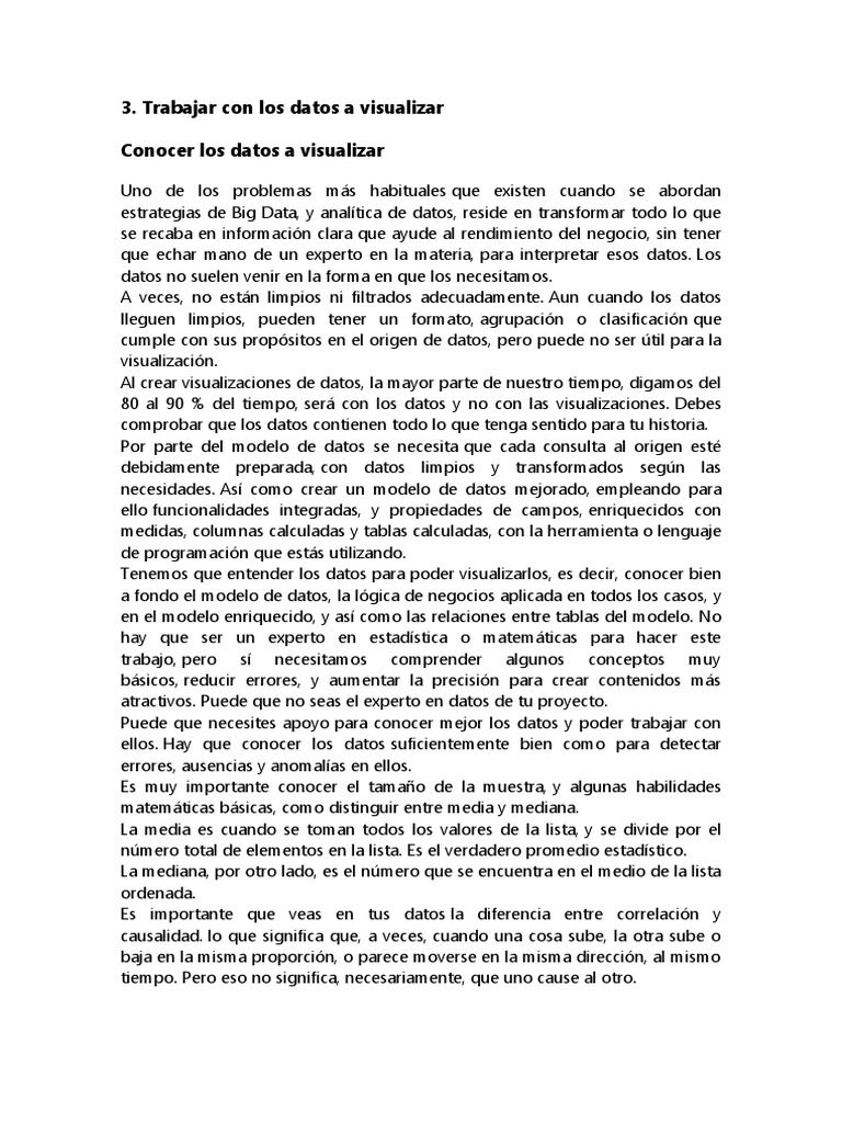 Visualizar datos complejos | PDF | Big Data | Estadísticas