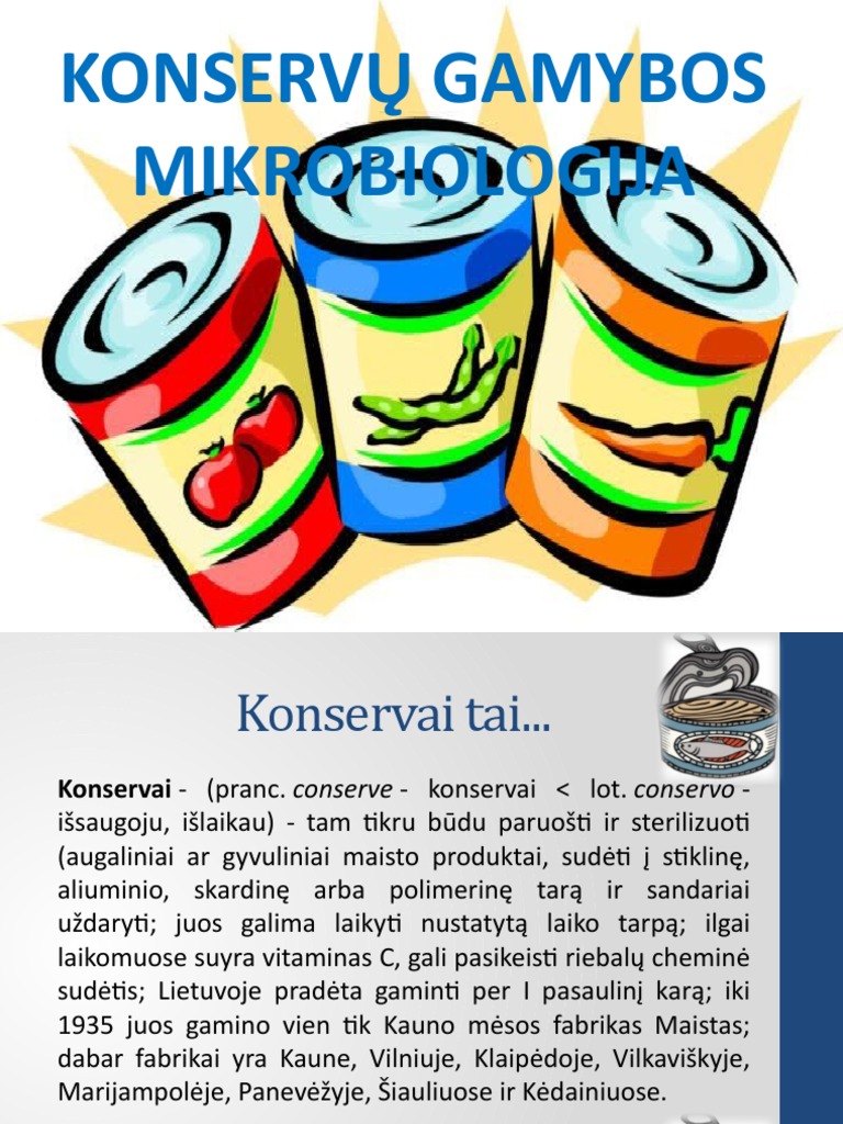 +konservu Gamybos Mikrobiologija (Mokslobaze - LT) | PDF
