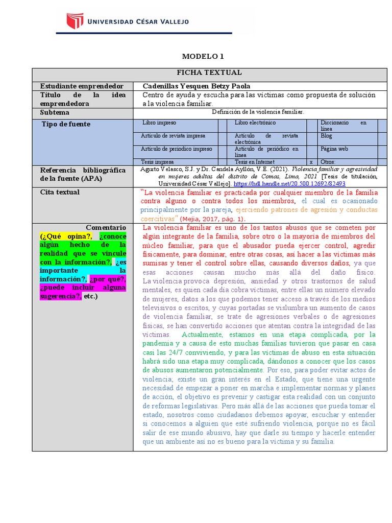 Ficha Textuales | PDF