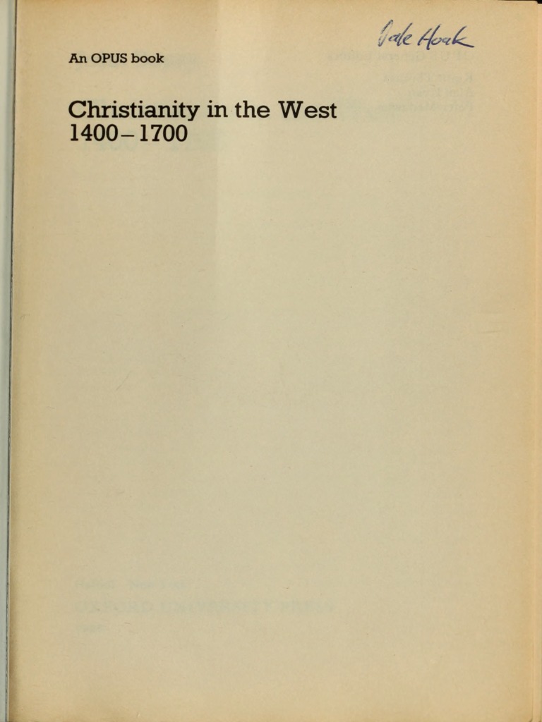 Bossy - Christianity in The West, 1400-1700 | PDF | Godparent | Mary ...