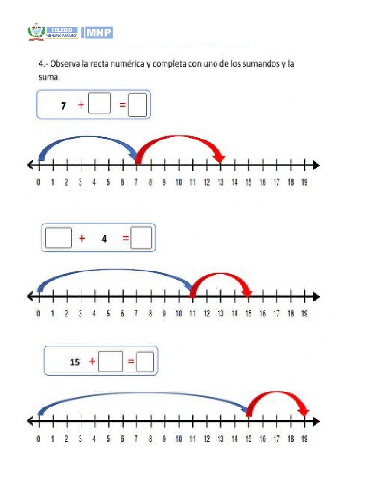 Sumas en La Recta Numerica | PDF