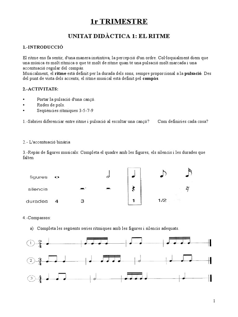 Quadern 3r Eso 1r Trim. | PDF