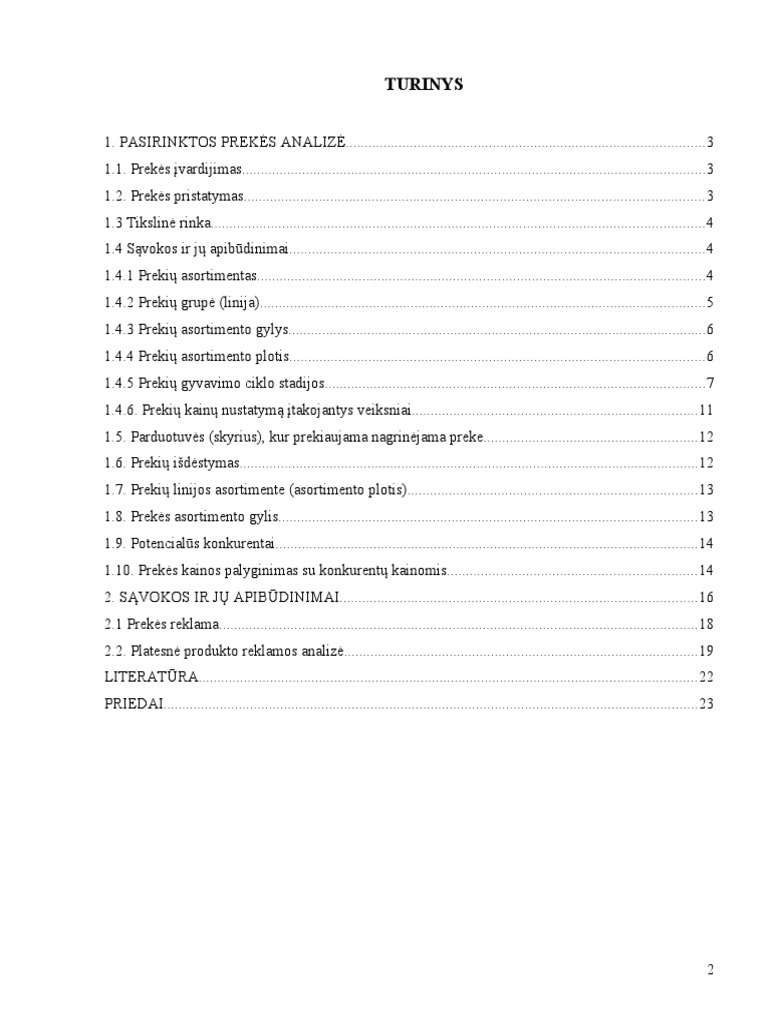 +prekes Analize (Mokslobaze - LT) | PDF