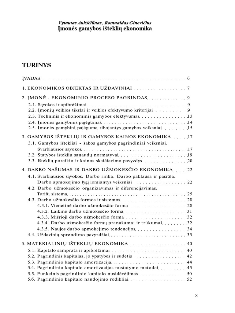 10 Imones Gamybos Istekliu Ekonomika201292935344 | PDF