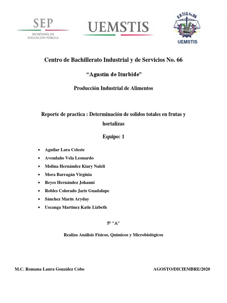 Solidos Totales | PDF
