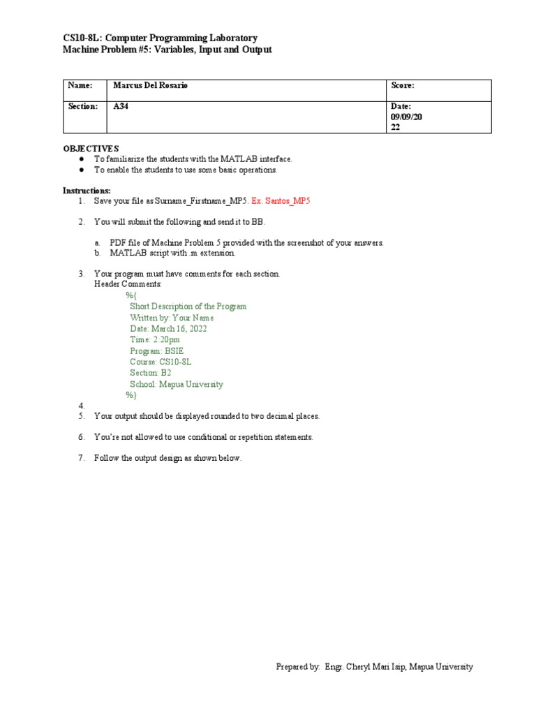 MP5 | PDF | Computer Program | Programming