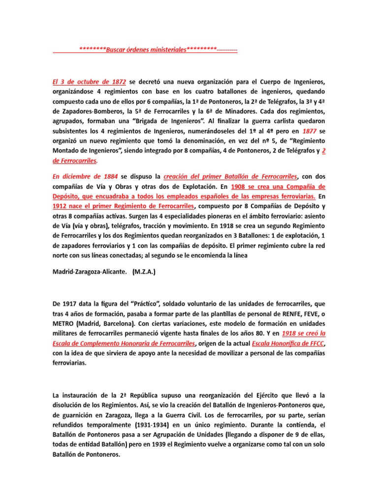 Documento FFCC | PDF | Regimiento | Transporte ferroviario